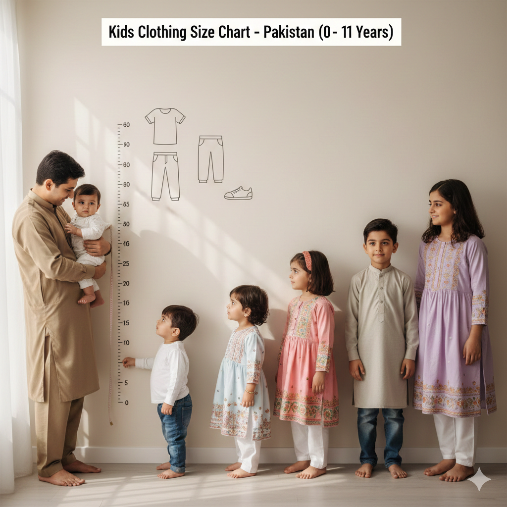 Kids Clothing Sizes in Pakistan: From Newborn to Age 11 – Mama Mittens